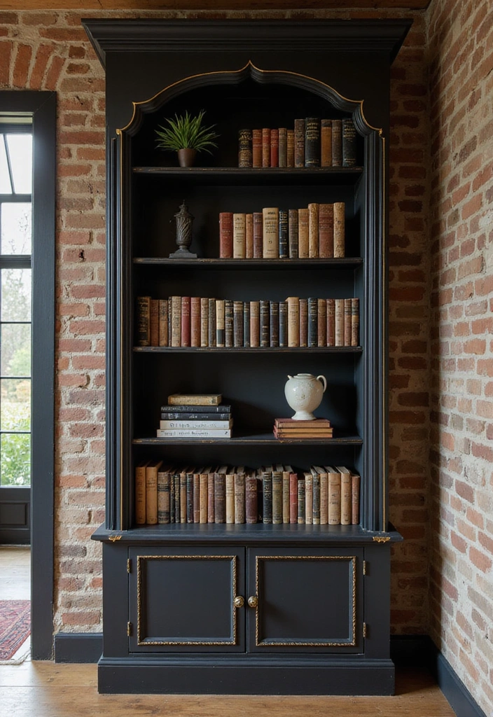 15-Luxurious-Black-and-Gold-Farmhouse-Library-Designs-That-Will-Leave ...
