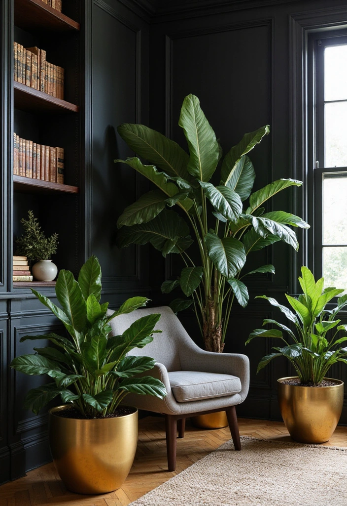 15-Luxurious-Black-and-Gold-Farmhouse-Library-Designs-That-Will-Leave ...