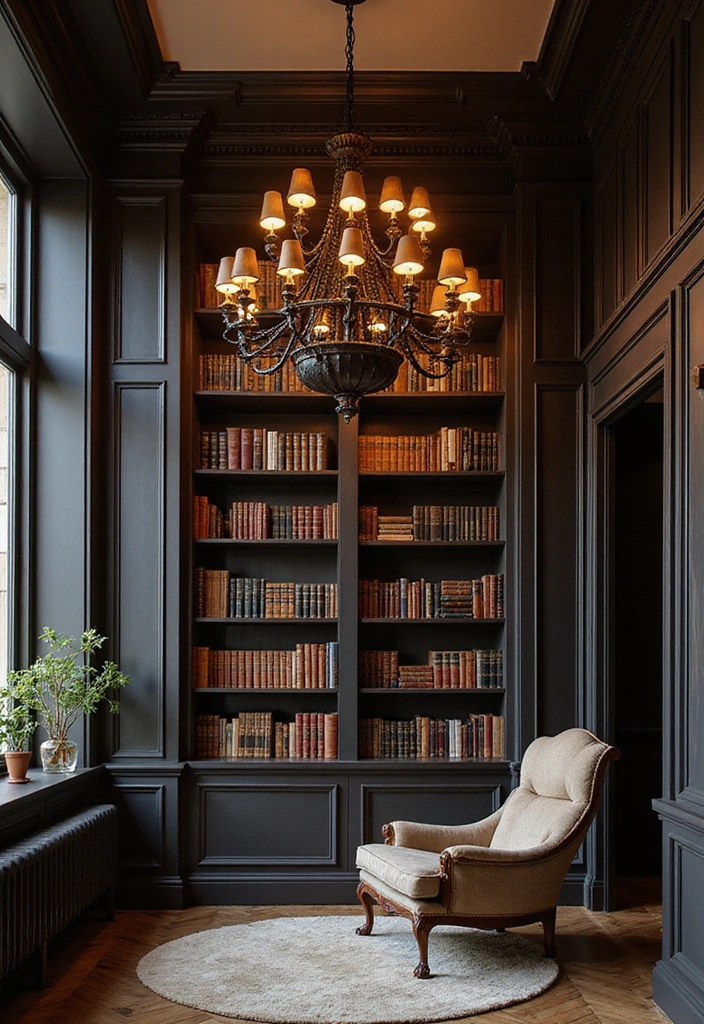 15-Luxurious-Black-and-Gold-Farmhouse-Library-Designs-That-Will-Leave ...